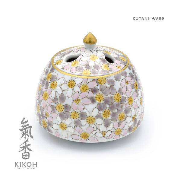 Kane Sakura Kutani-Ware Koro - Kikoh Incense LLC